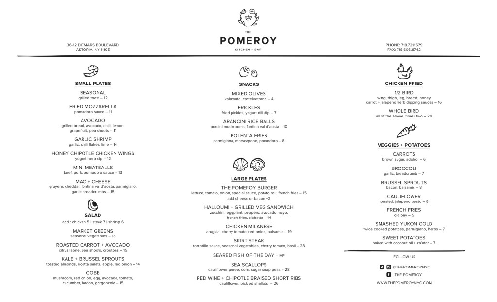 The-Pomeroy-Menu - Famous Foodies